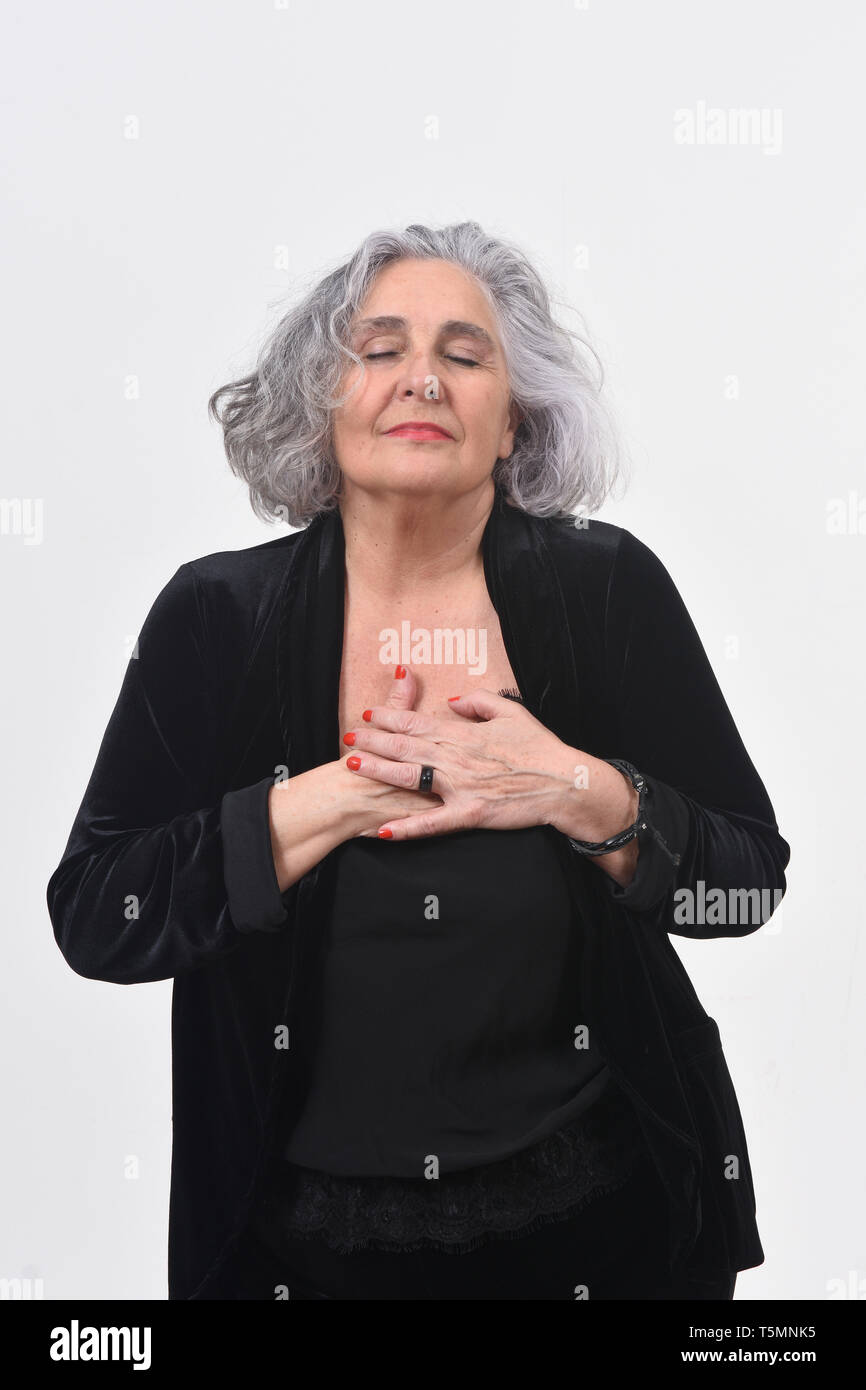 Chest up portrait smiling senior hi-res stock photography and images ...