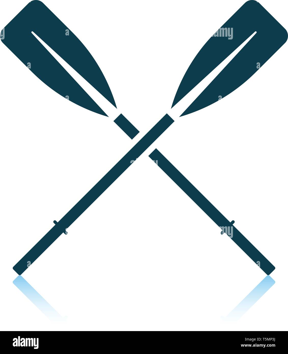 Icon of boat oars. Shadow reflection design. Vector illustration Stock ...