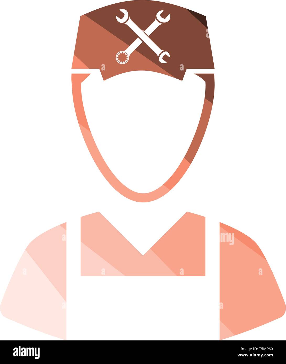 Car mechanic icon. Flat color design. Vector illustration Stock Vector ...