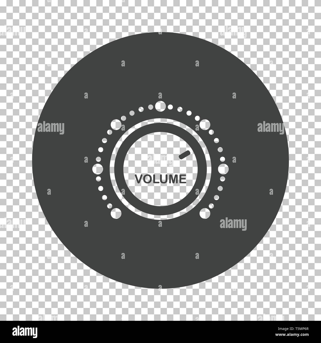 Volume control icon. Subtract stencil design on tranparency grid ...