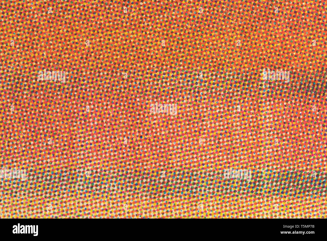 Macro image of vintage CMYK printer texture from an old comic book ...
