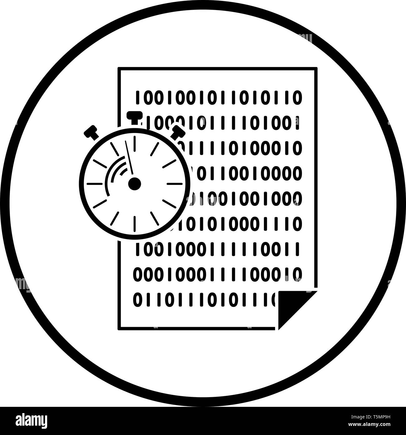 Fast Development Icon. Thin Circle Stencil Design. Vector Illustration ...