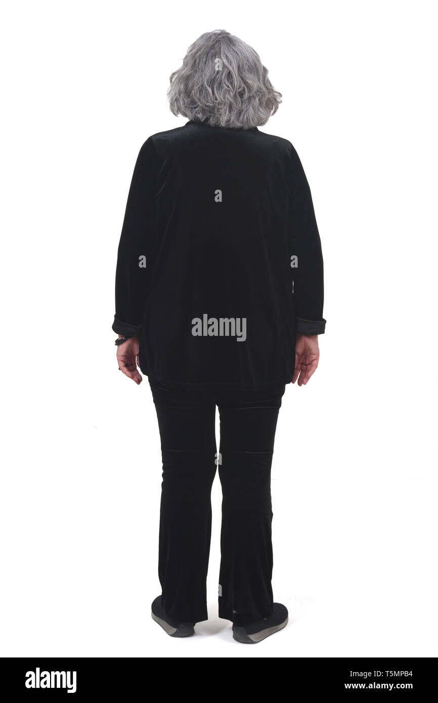 Old lady from behind Cut Out Stock Images & Pictures - Alamy