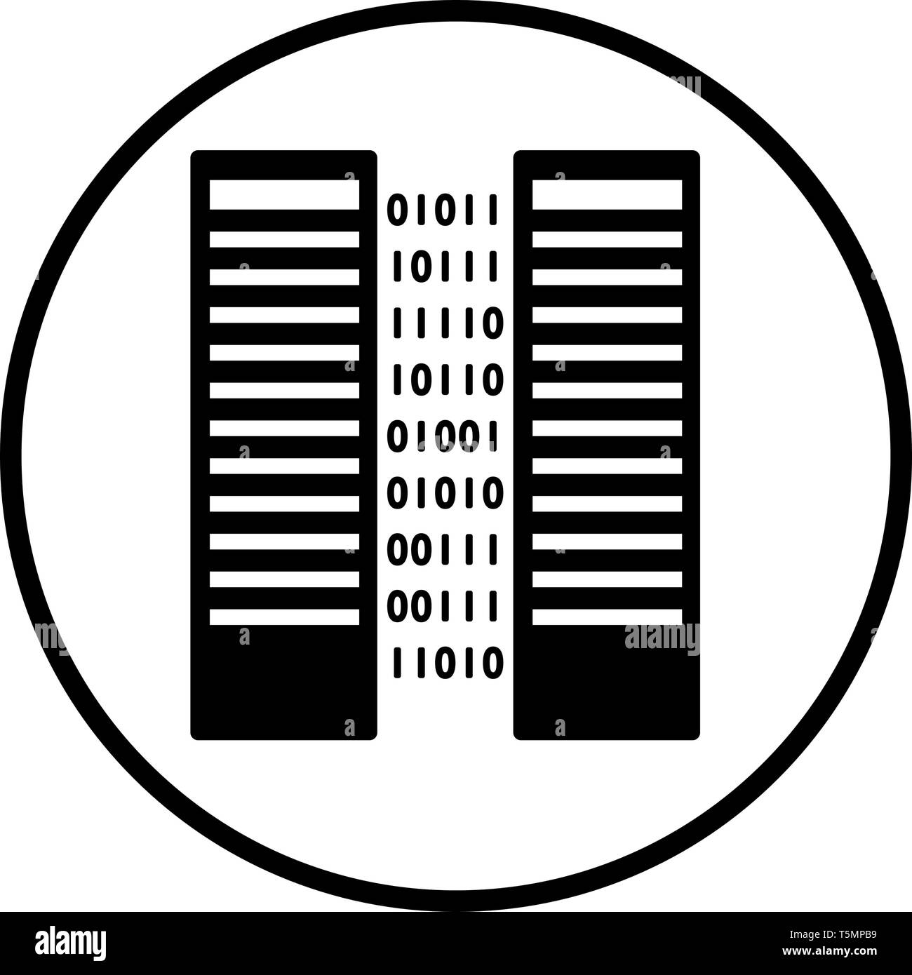 Circle binary code icon Stock Vector Images - Alamy