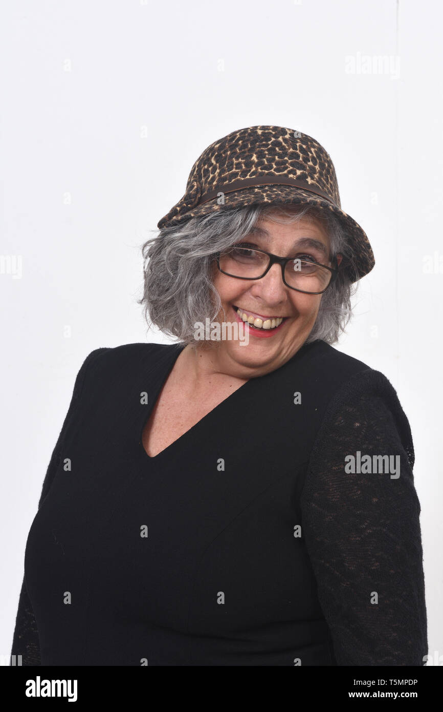 Old lady hat spectacles on hi-res stock photography and images - Alamy