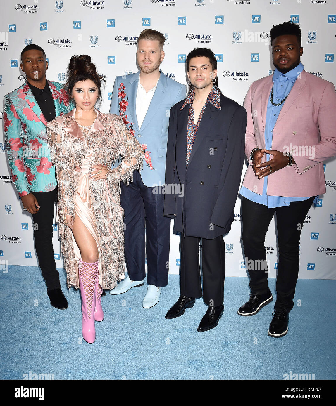 Inglewood Ca April 25 L R Scott Hoying Mitch Grassi Kirstin Maldonado Kevin Olusola And