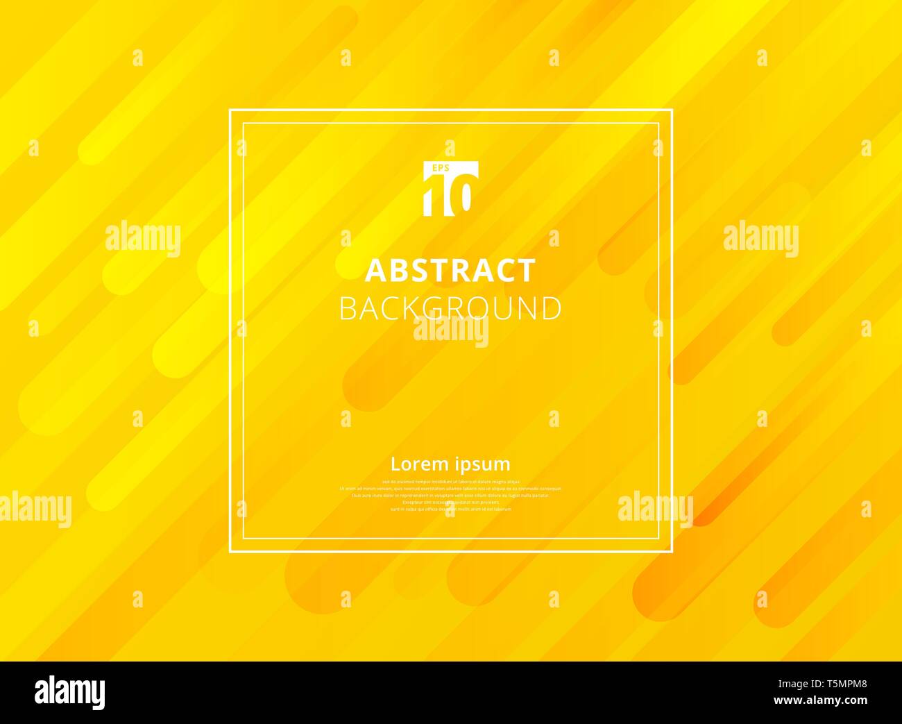 Abstract yellow mustard geometric dynamic shapes background with white ...