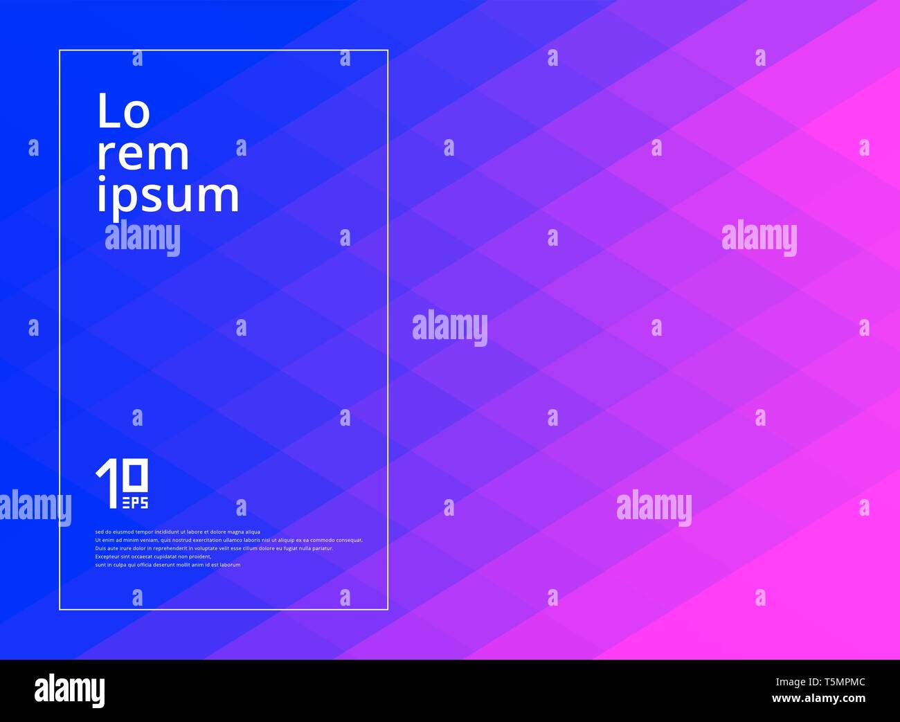 Abstract geometric squares pattern pink and blue gradient color background with copy space ...