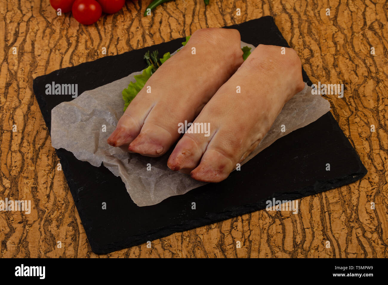 Raw pigs feet hi-res stock photography and images - Alamy