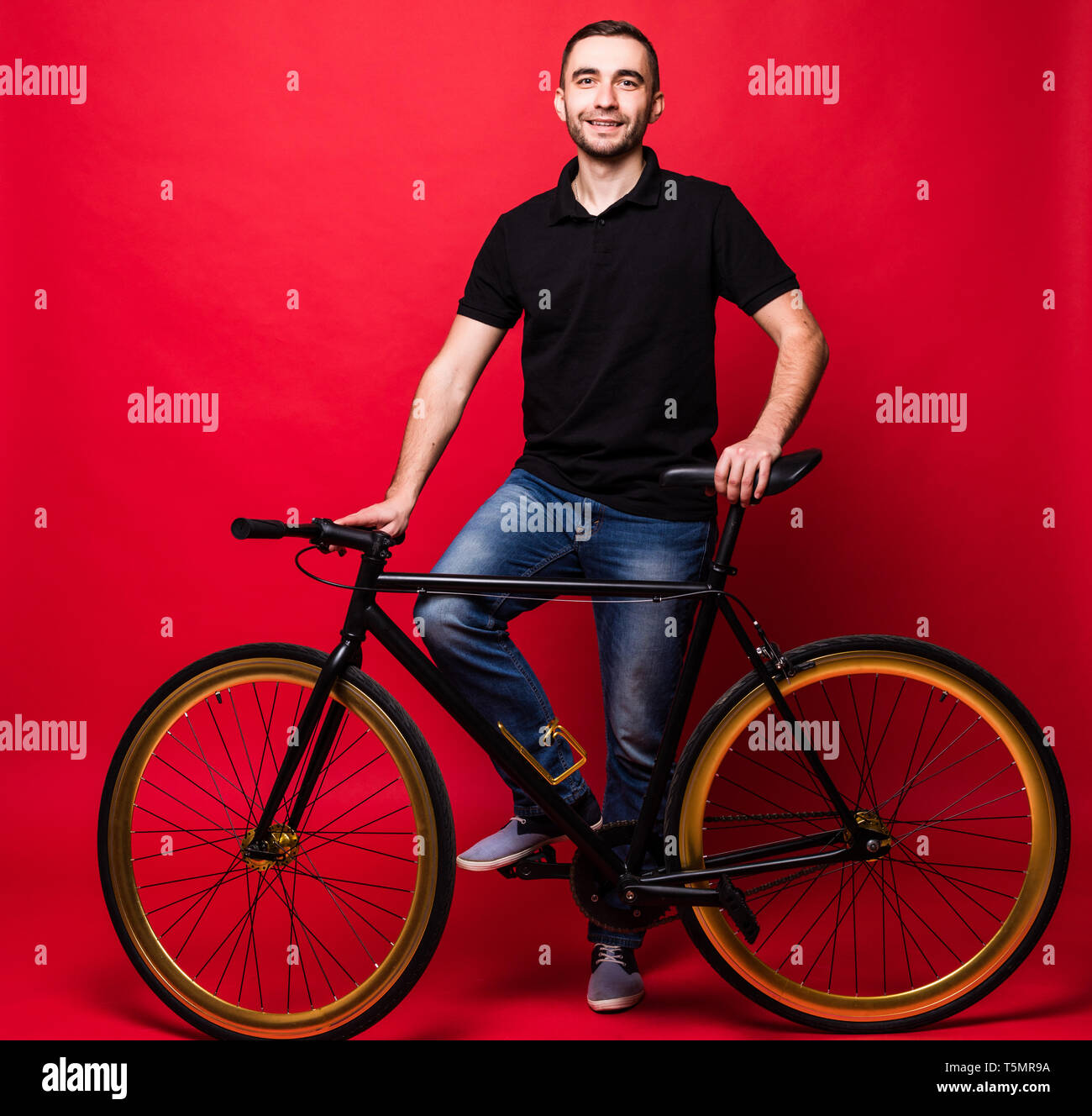 Sporty biker handsome rider hi-res stock photography and images - Alamy