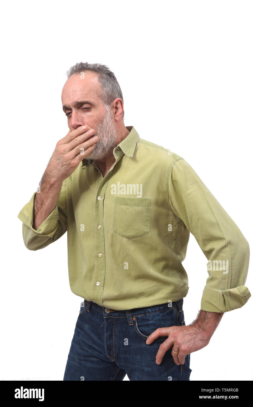 Portrait ill old man coughing hi-res stock photography and images - Alamy