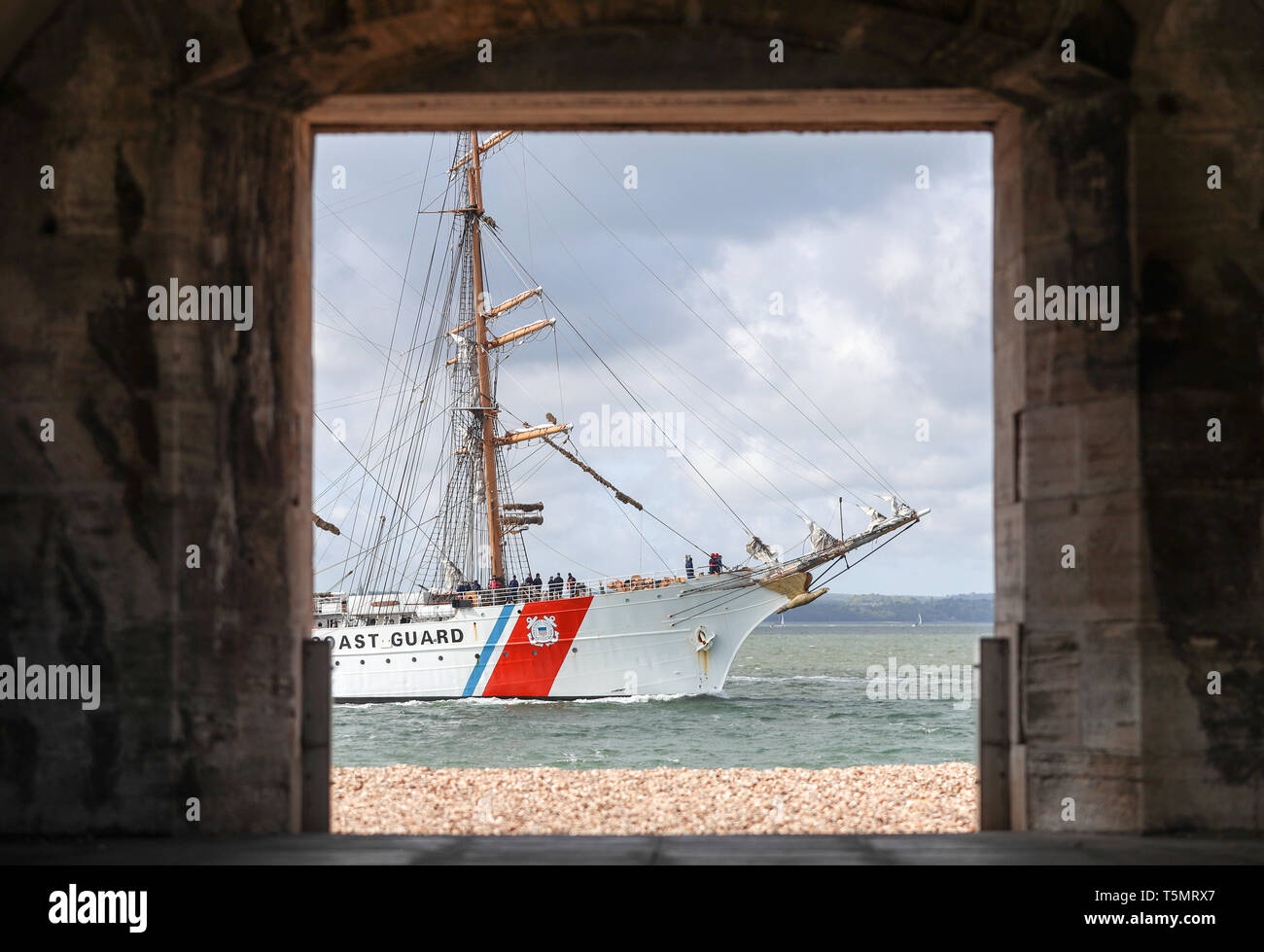 The United States Coast Guard cutter, USCGC Eagle, arrives in ...