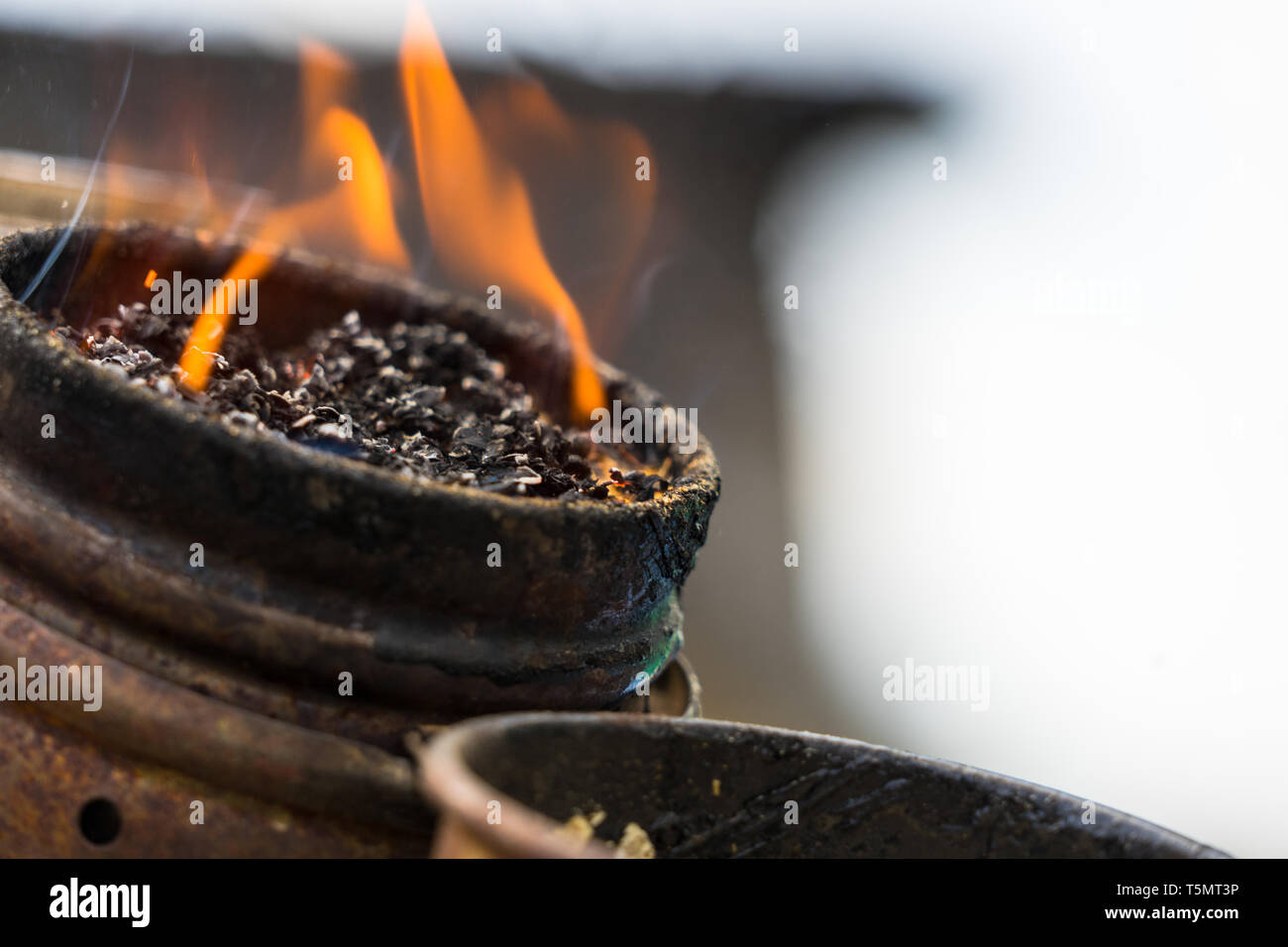 Beekeeper firing bee smoker hi-res stock photography and images - Alamy