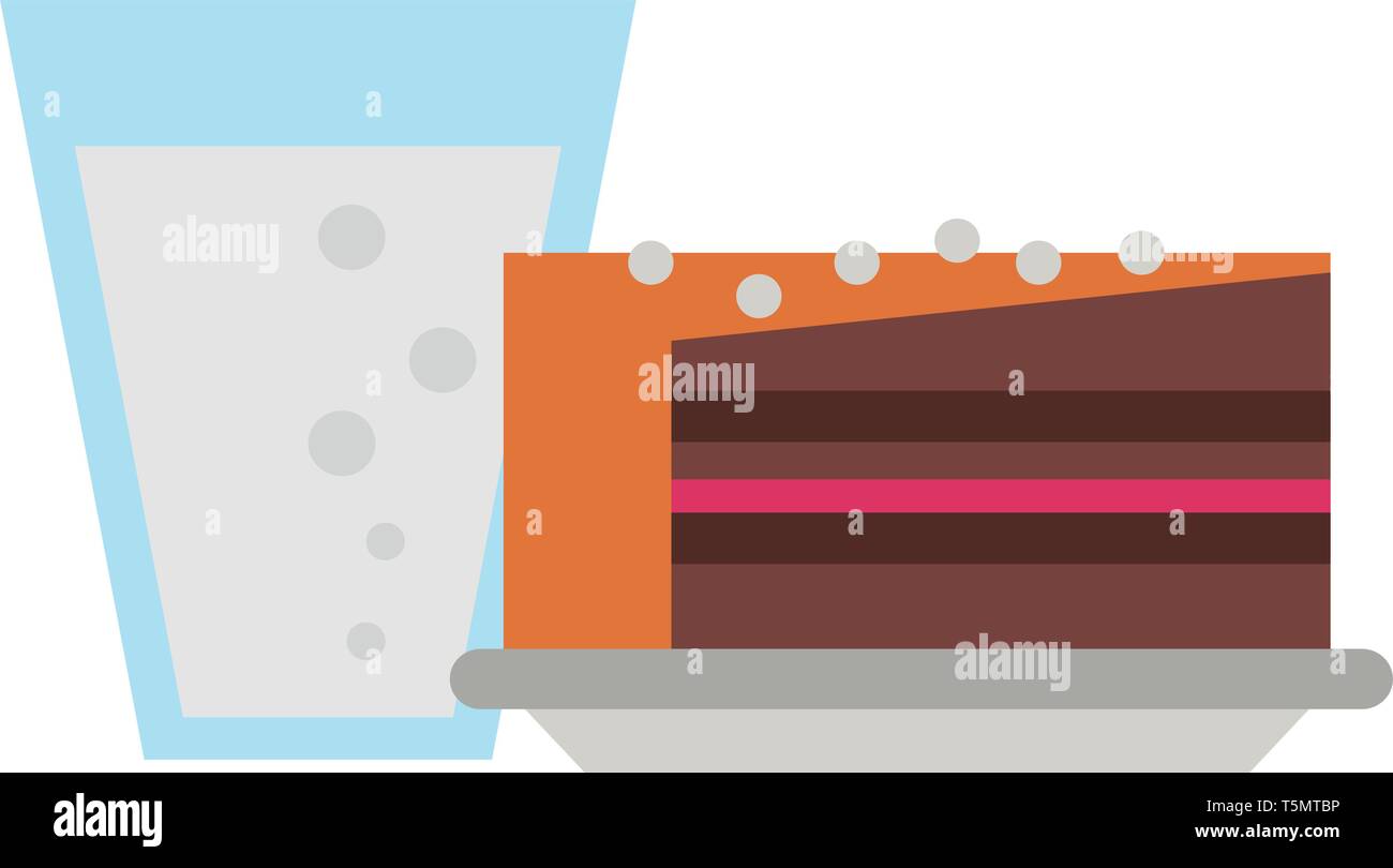 Cake and drink desserts flat Stock Vector Image & Art - Alamy