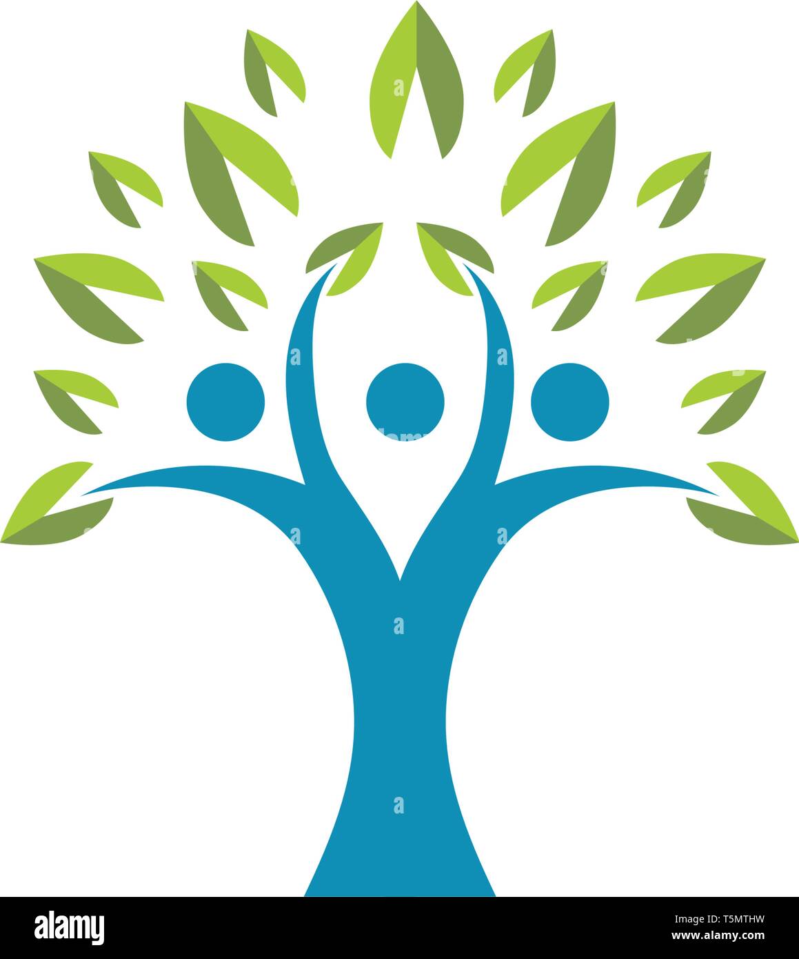 Tree people Human character logo sign illustration vector design Stock ...