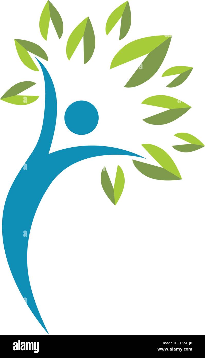 Tree people Human character logo sign illustration vector design Stock ...