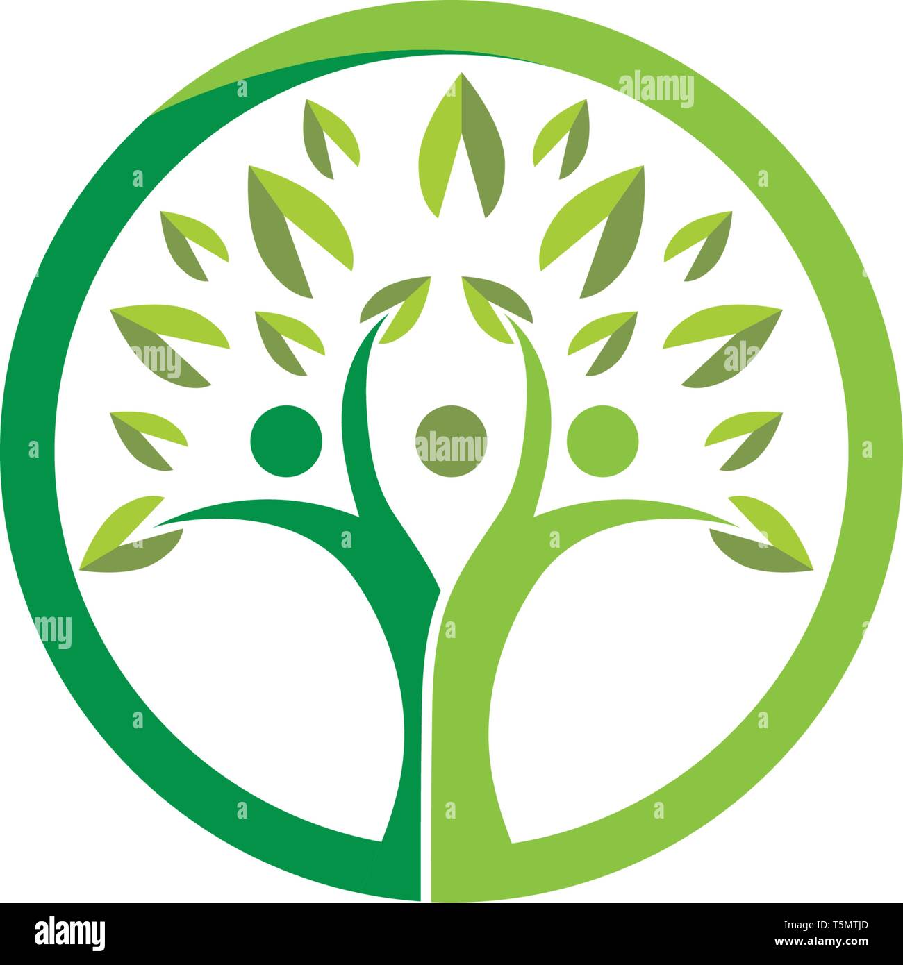 Tree people Human character logo sign illustration vector design Stock ...