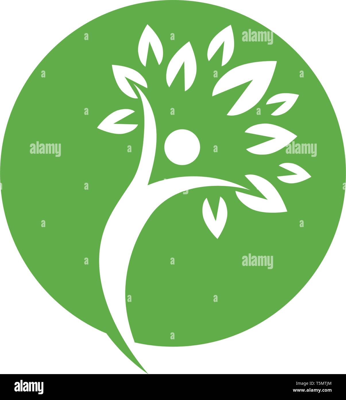 Tree people Human character logo sign illustration vector design Stock ...