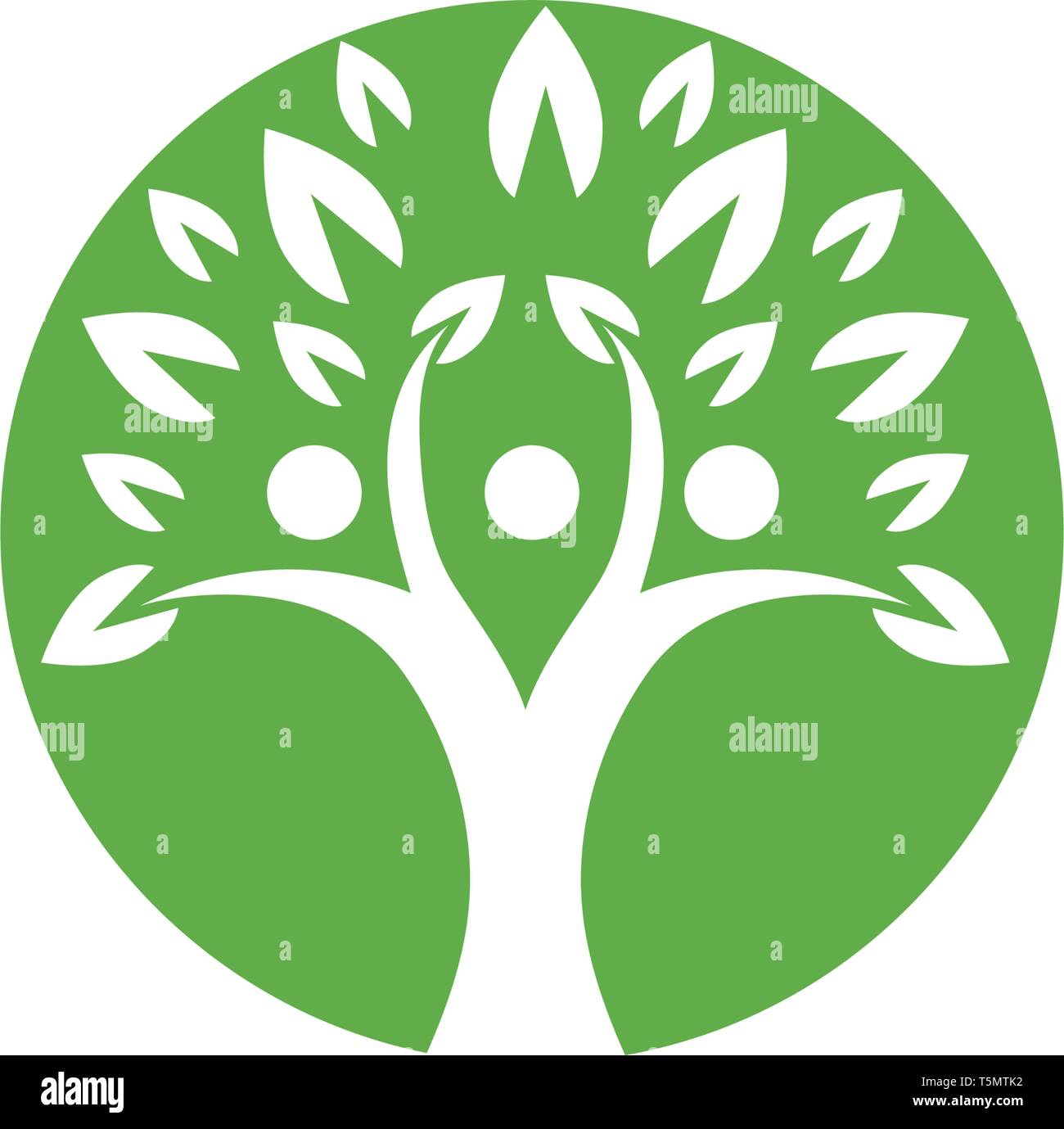 Tree people Human character logo sign illustration vector design Stock ...