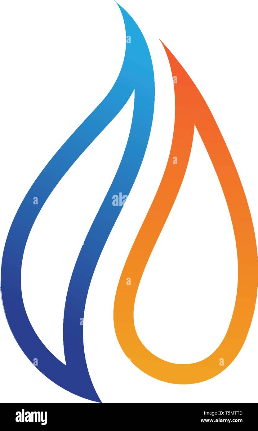 Fire flame Logo Template vector icon Oil, gas and energy logo concept ...