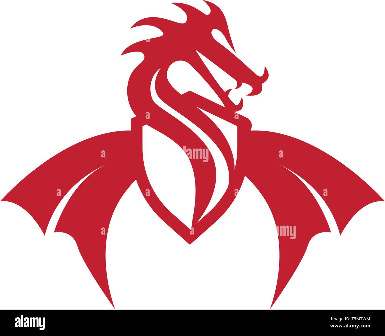 Dragon vector icon illustration design logo template Stock Vector Image ...