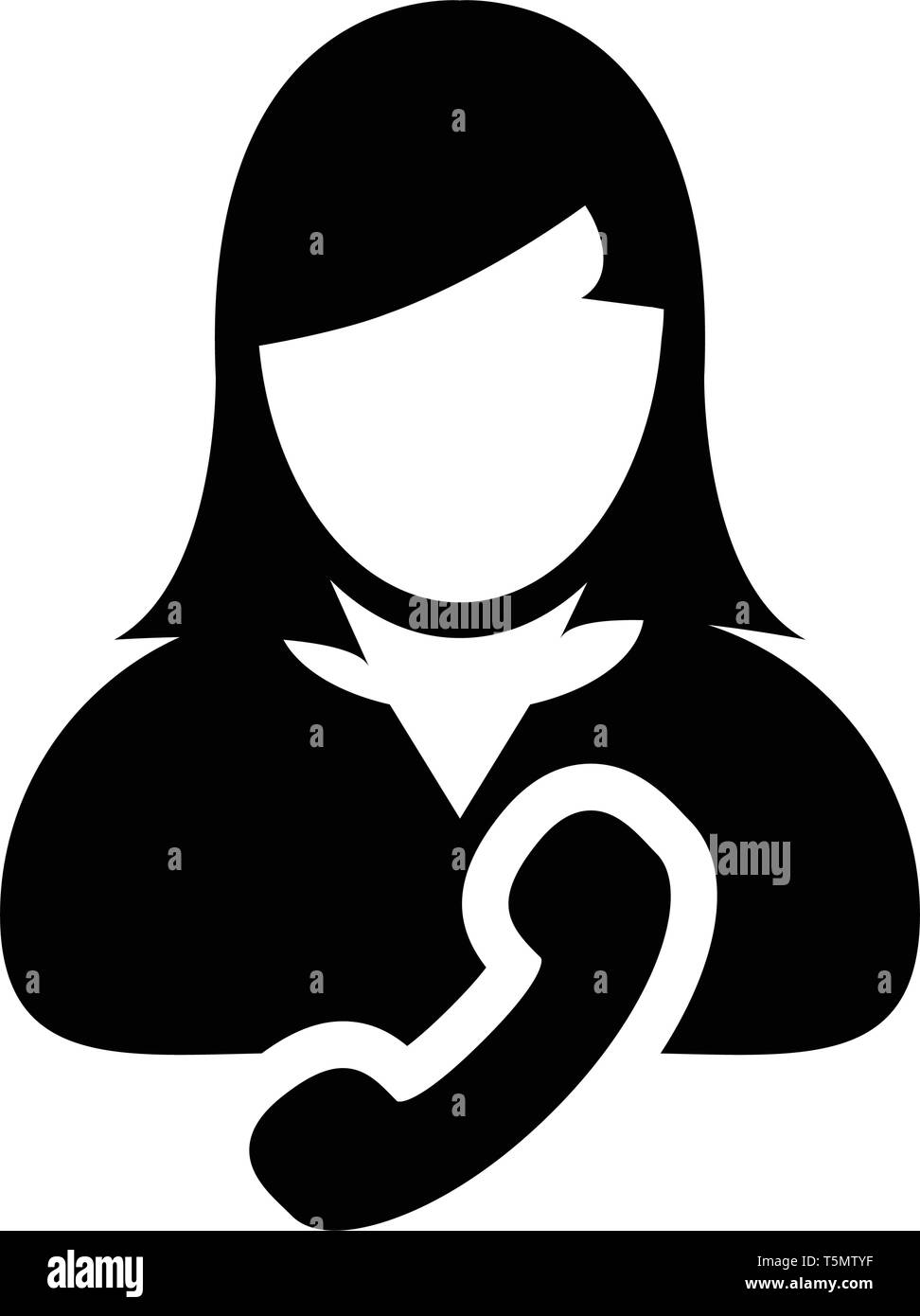 Phone icon vector female user person profile avatar symbol for business ...