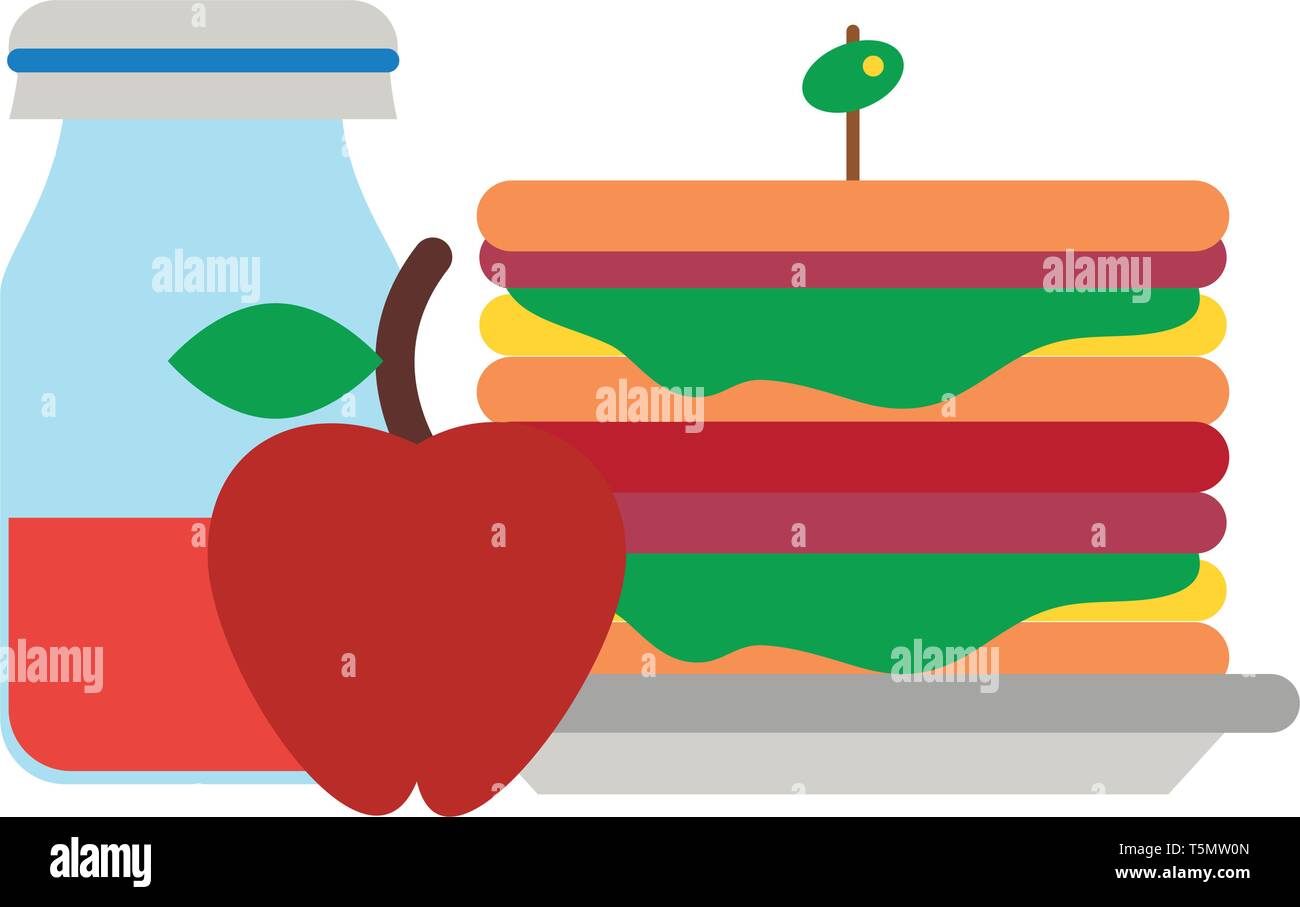 Healthy food cartoons flat Stock Vector Image & Art - Alamy