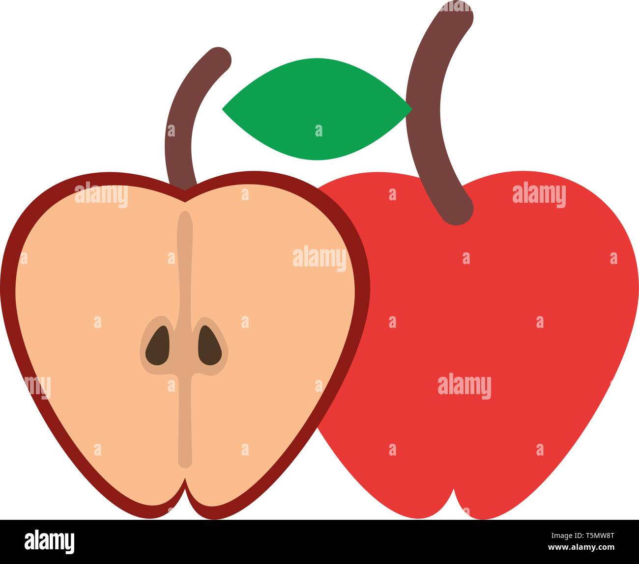 Apple Healthy Food Fruit isolated flat Stock Vector Image & Art - Alamy