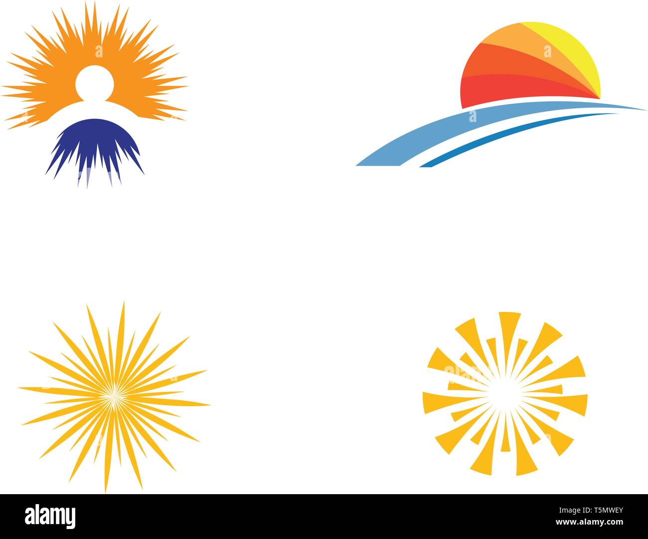 Sun logo and symbols star icon web Vector Stock Vector Image & Art - Alamy