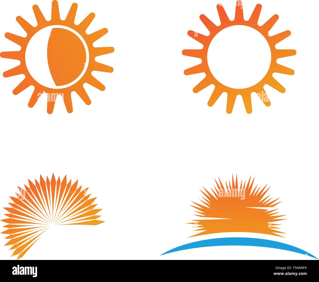 Sun logo and symbols star icon web Vector Stock Vector Image & Art - Alamy