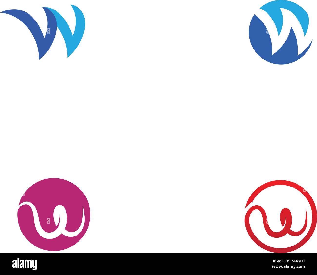 W logo and symbol business vector Stock Vector Image & Art - Alamy