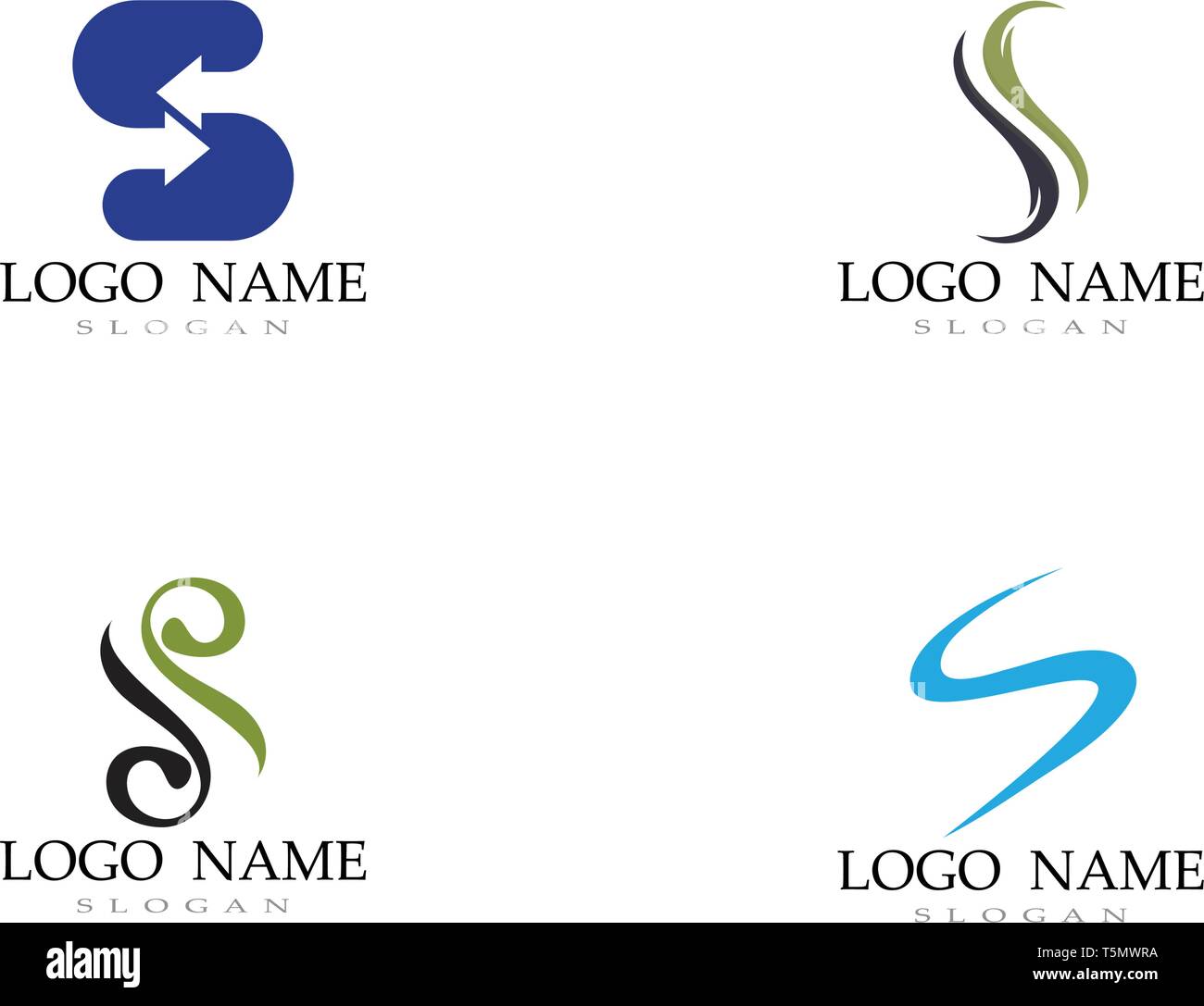 S logo vector line template fonts Stock Vector Image & Art - Alamy