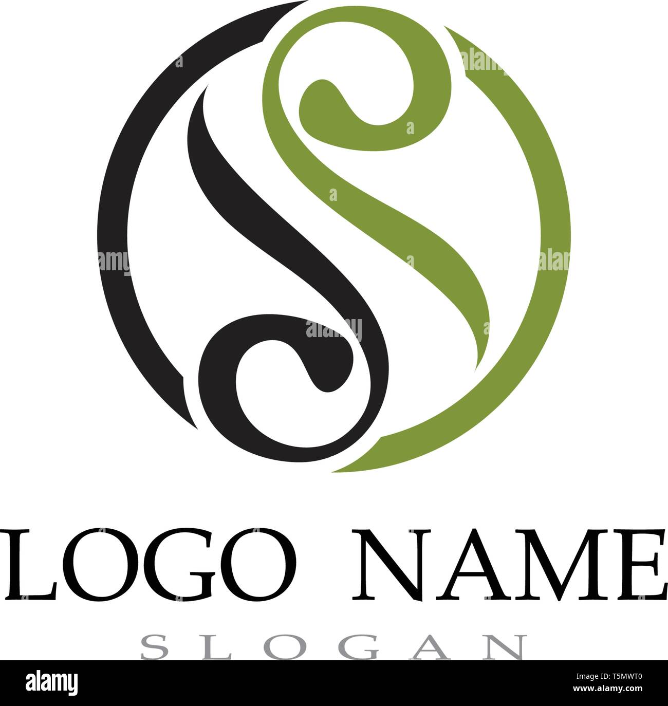 S logo vector line template fonts Stock Vector Image & Art - Alamy