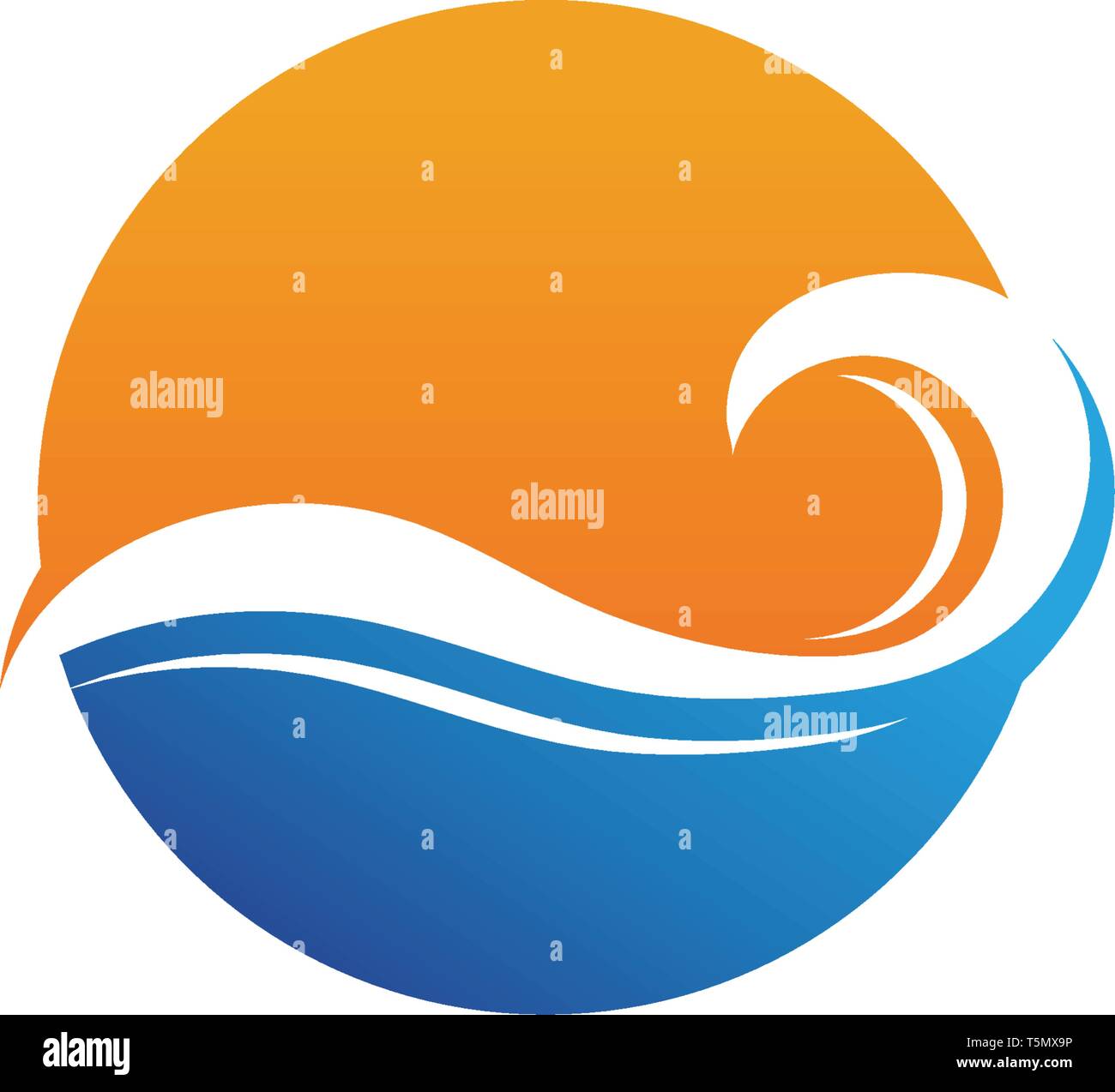 Wave beach logo and symbol vector Stock Vector Image & Art - Alamy