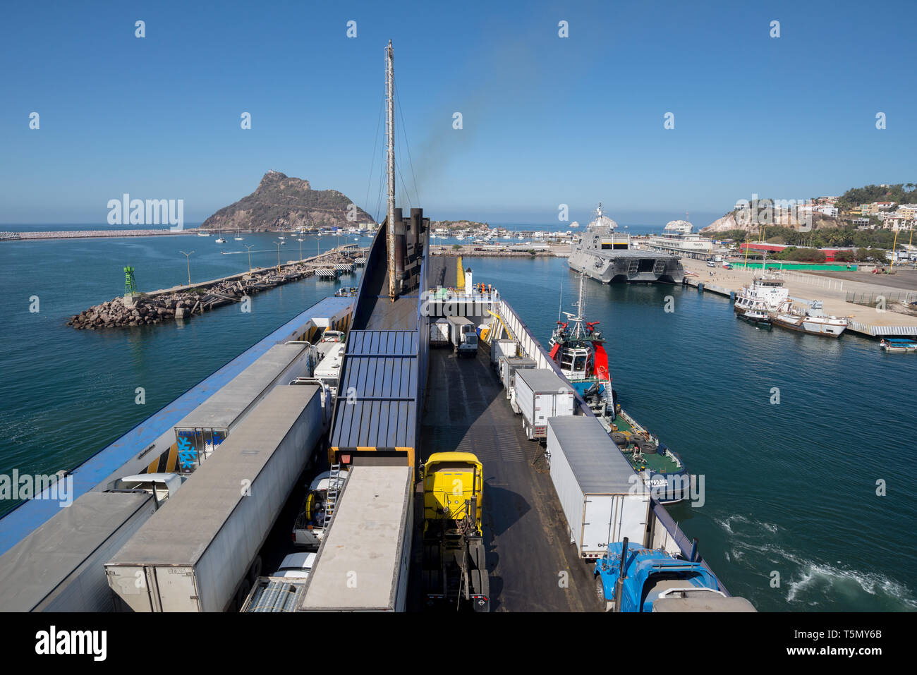 Baja ferry arriving into Mazatlan, Mexico Stock Photo - Alamy