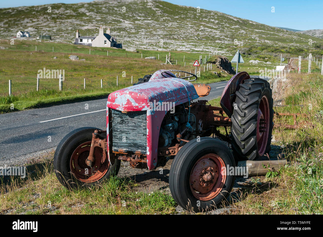 The village tractor,Isle of Harris Stock Photo - Alamy