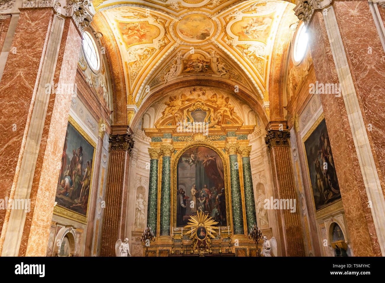 Basilica Saint Mary Angels and Martyrs Rome Italy. Church designed by ...