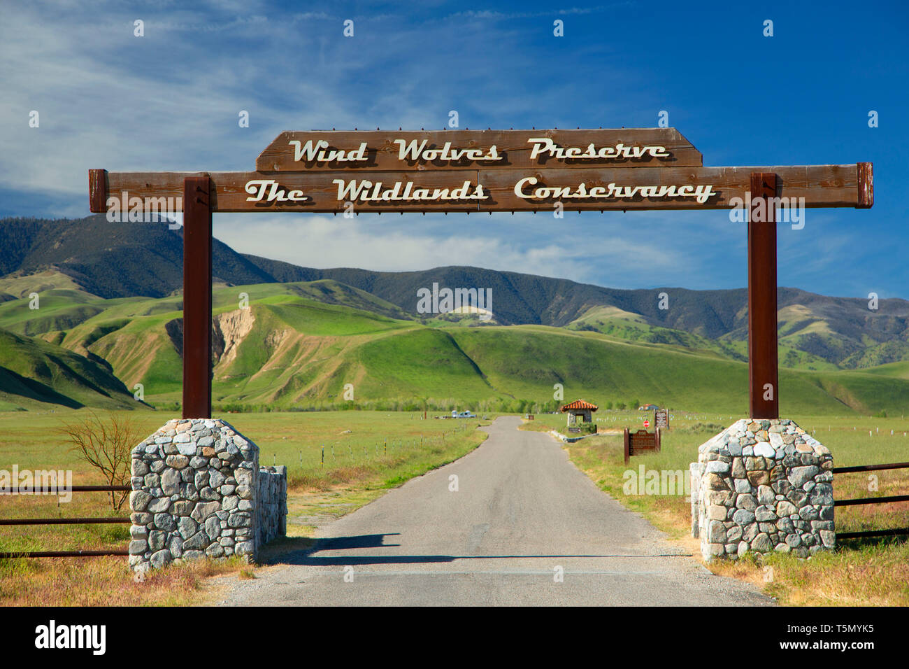 Entrance gate, Wind Wolves Preserve, California Stock Photo - Alamy