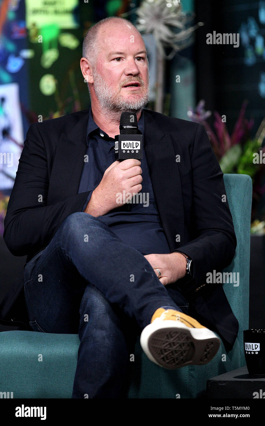 New York, USA. 25 Apr, 2019. Ant Timpson at BUILD Series discussing the ...