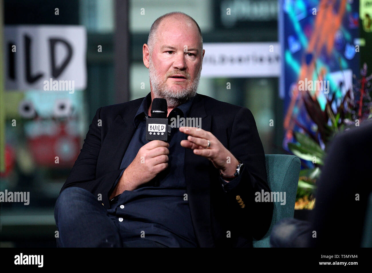 New York, USA. 25 Apr, 2019. Ant Timpson at BUILD Series discussing the ...