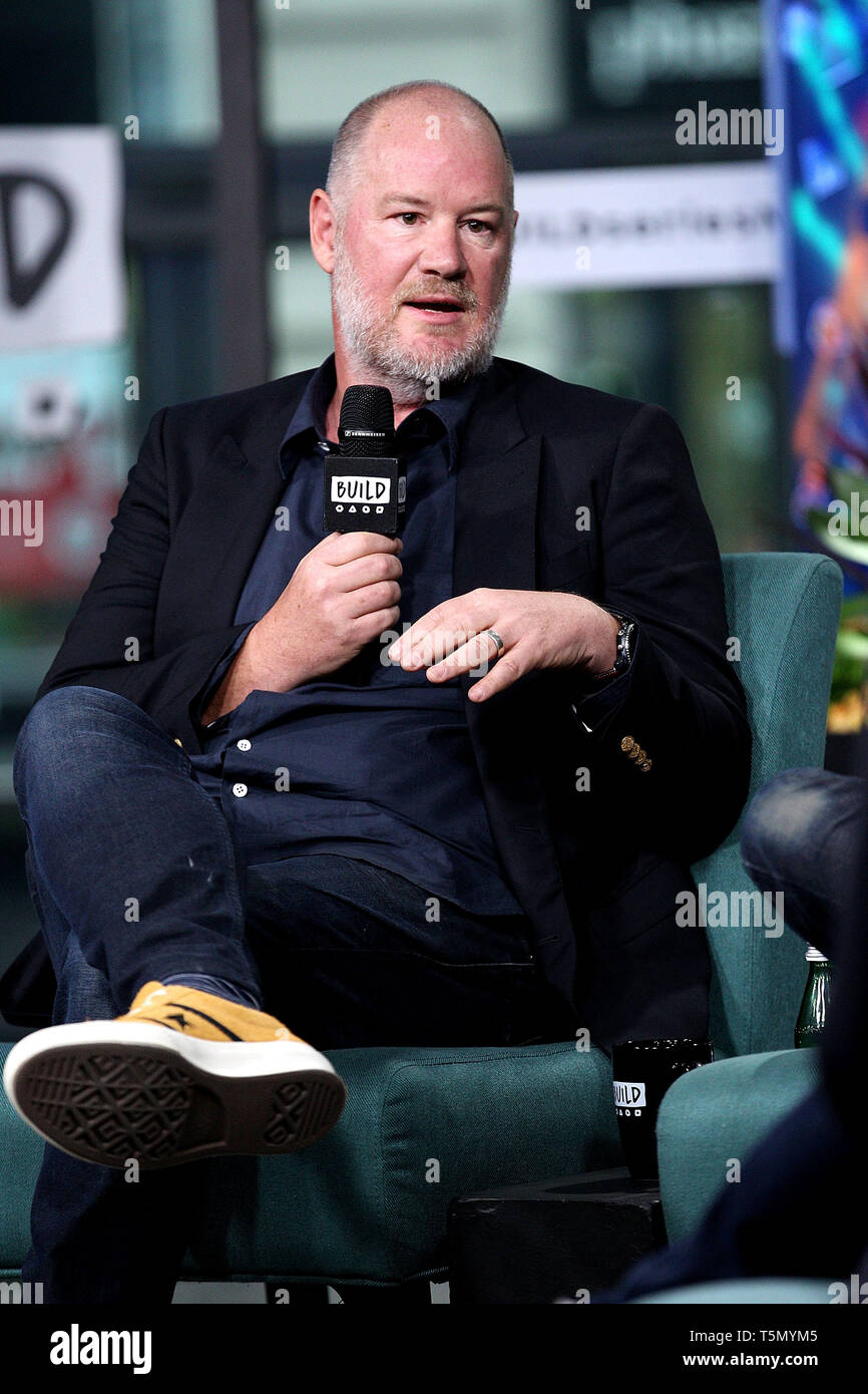 New York, USA. 25 Apr, 2019. Ant Timpson at BUILD Series discussing the ...