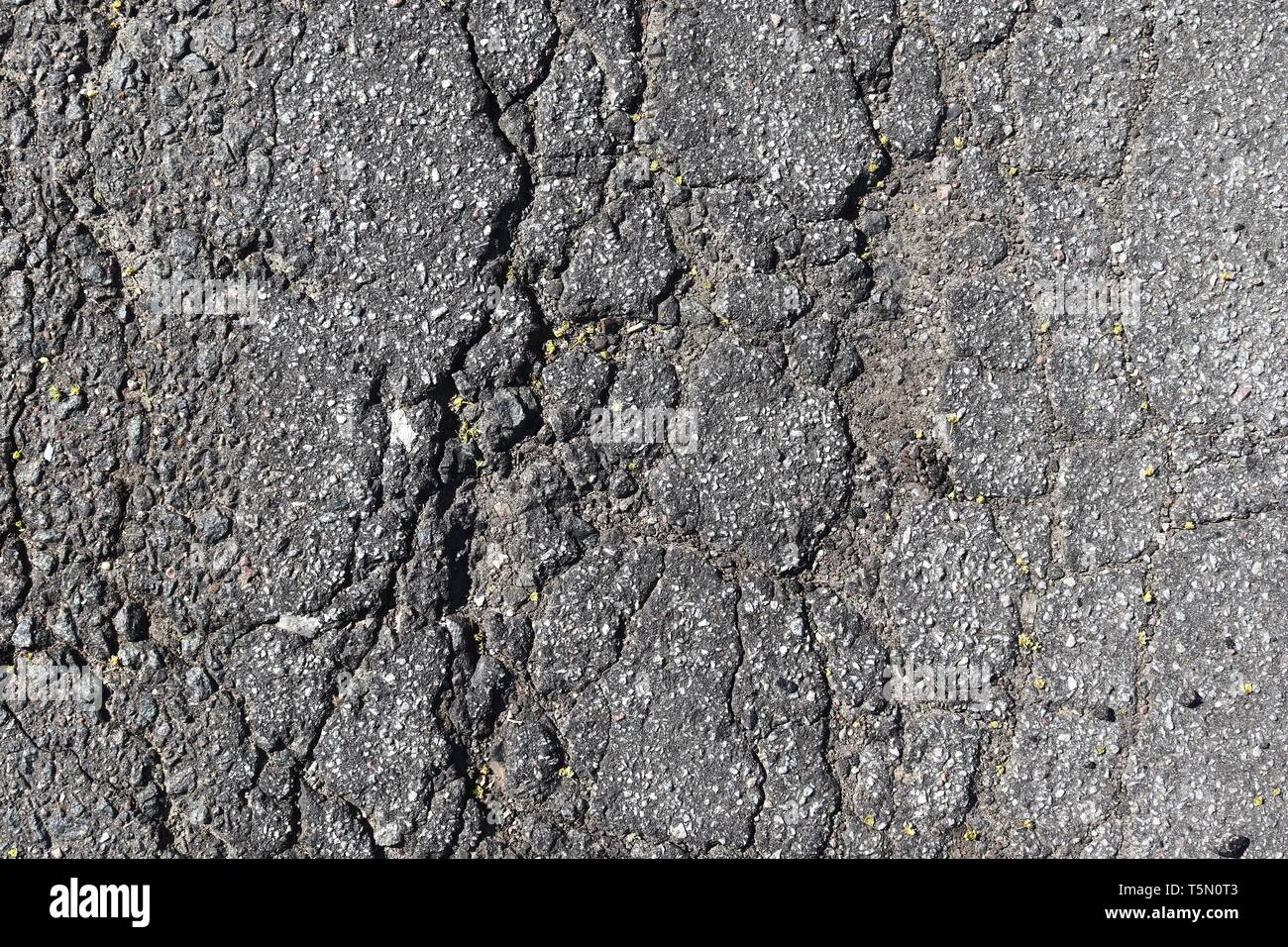 Close up surface of cracked asphalt roads in high resolution Stock ...
