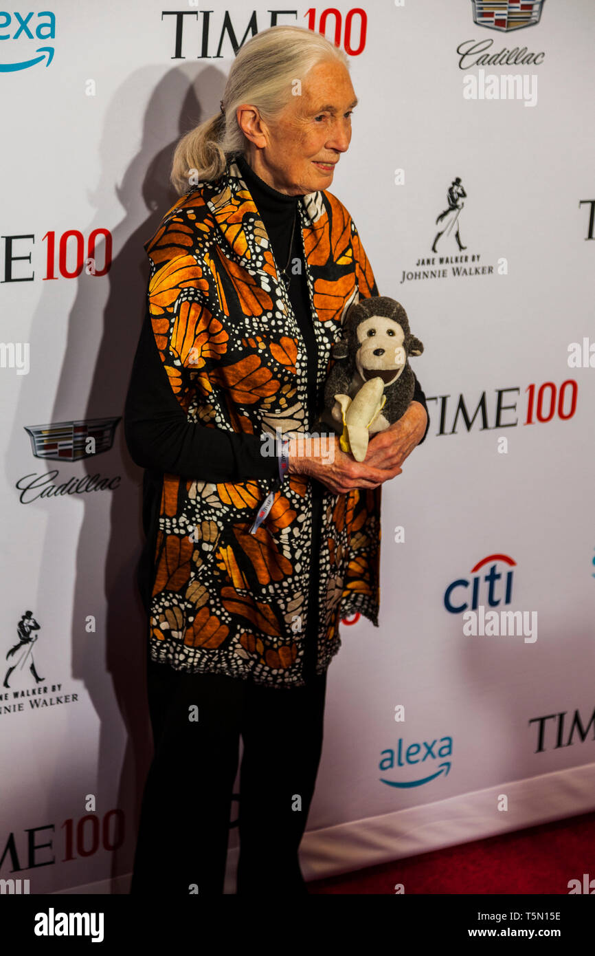 Jane Goodall attends TIME 100 GALA on April 23 in New York City Stock ...