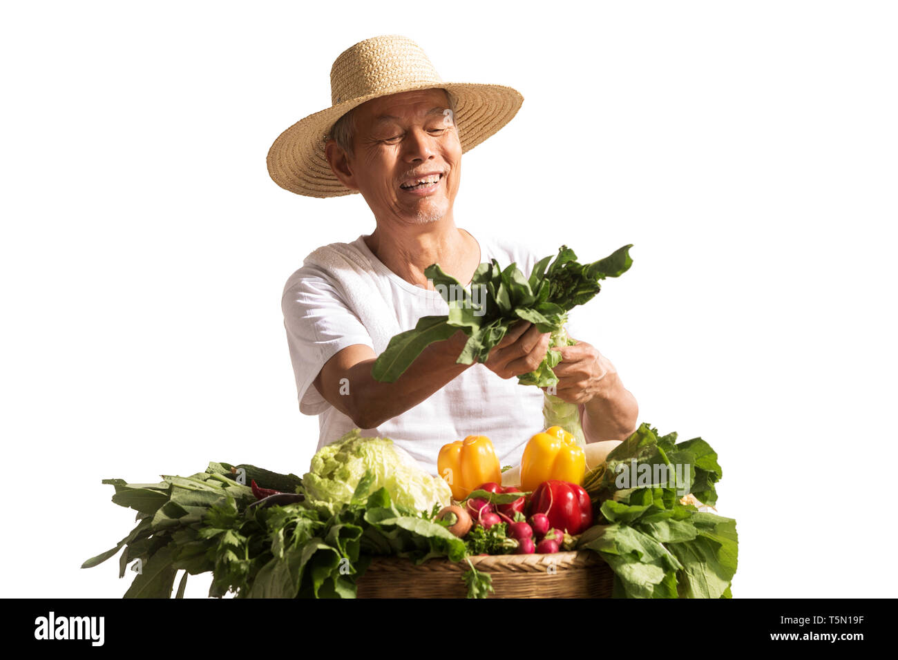 Farmers with vegetables Stock Photo - Alamy