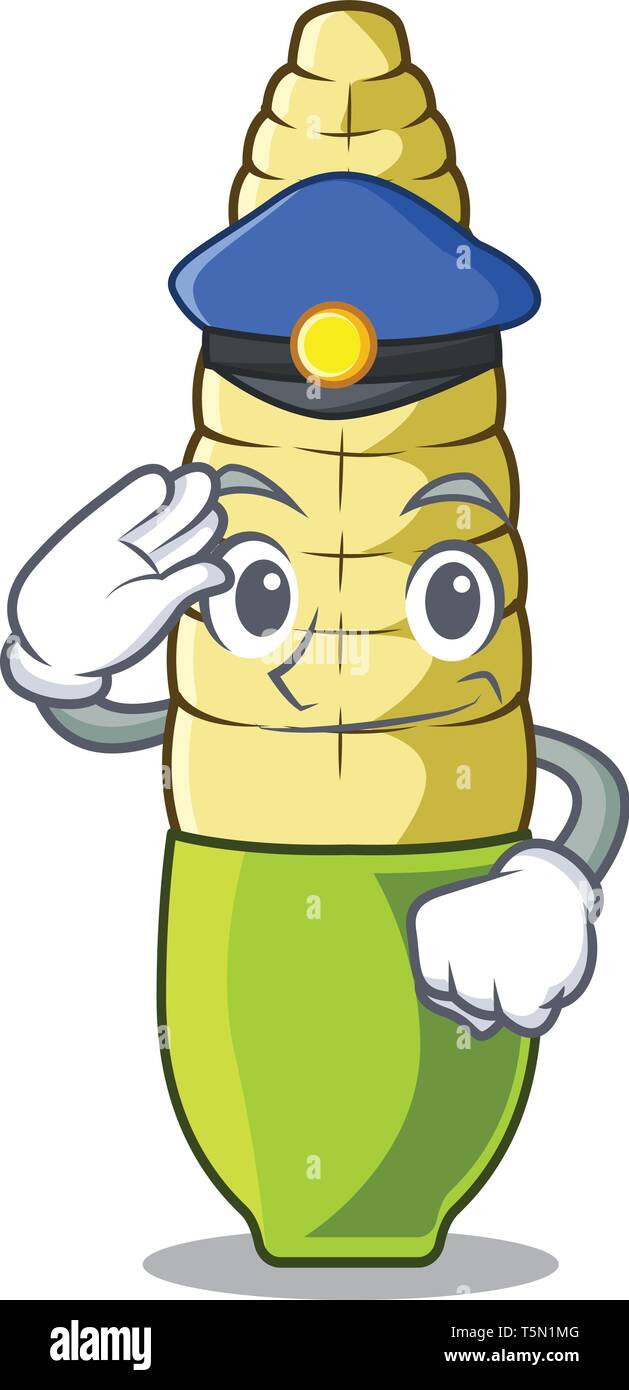 Police baby corn in a character bowl Stock Vector Image & Art - Alamy