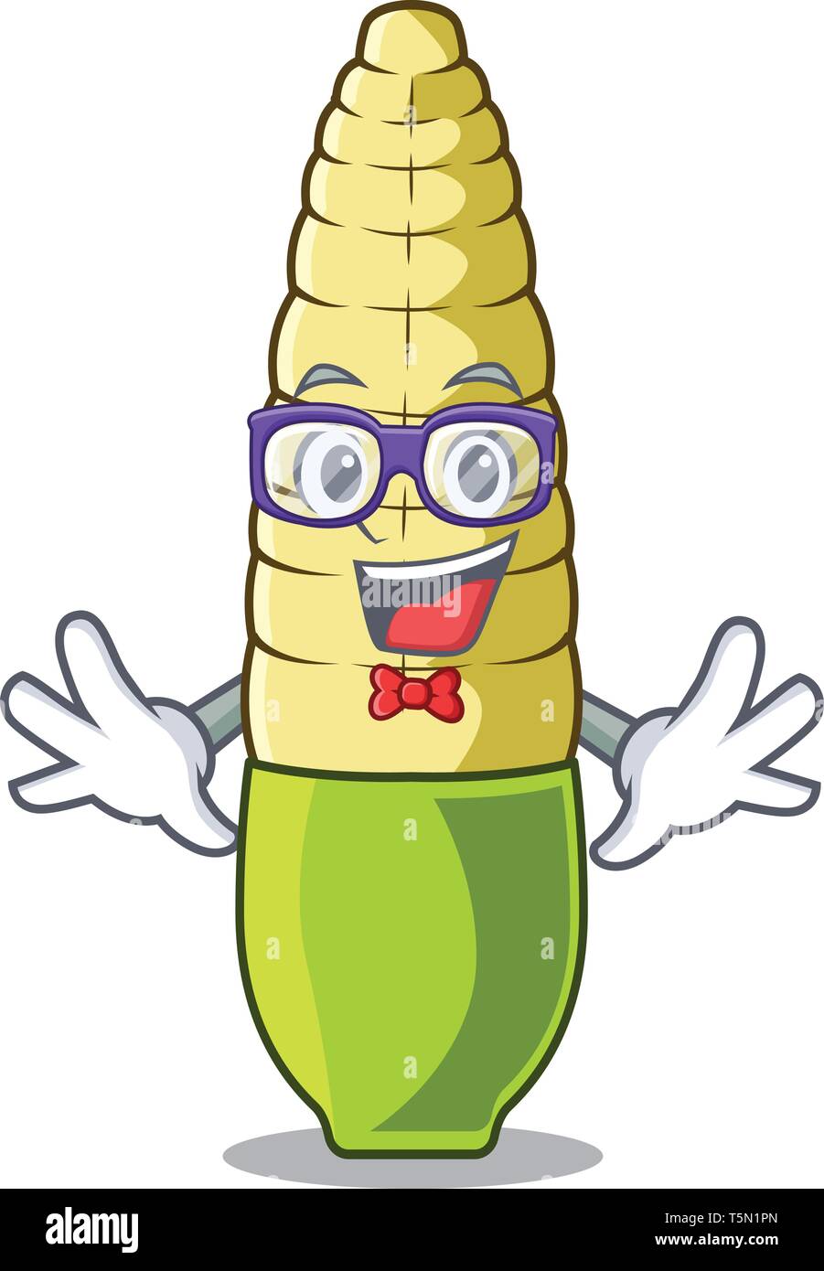 Baby corn and salad Stock Vector Images - Alamy