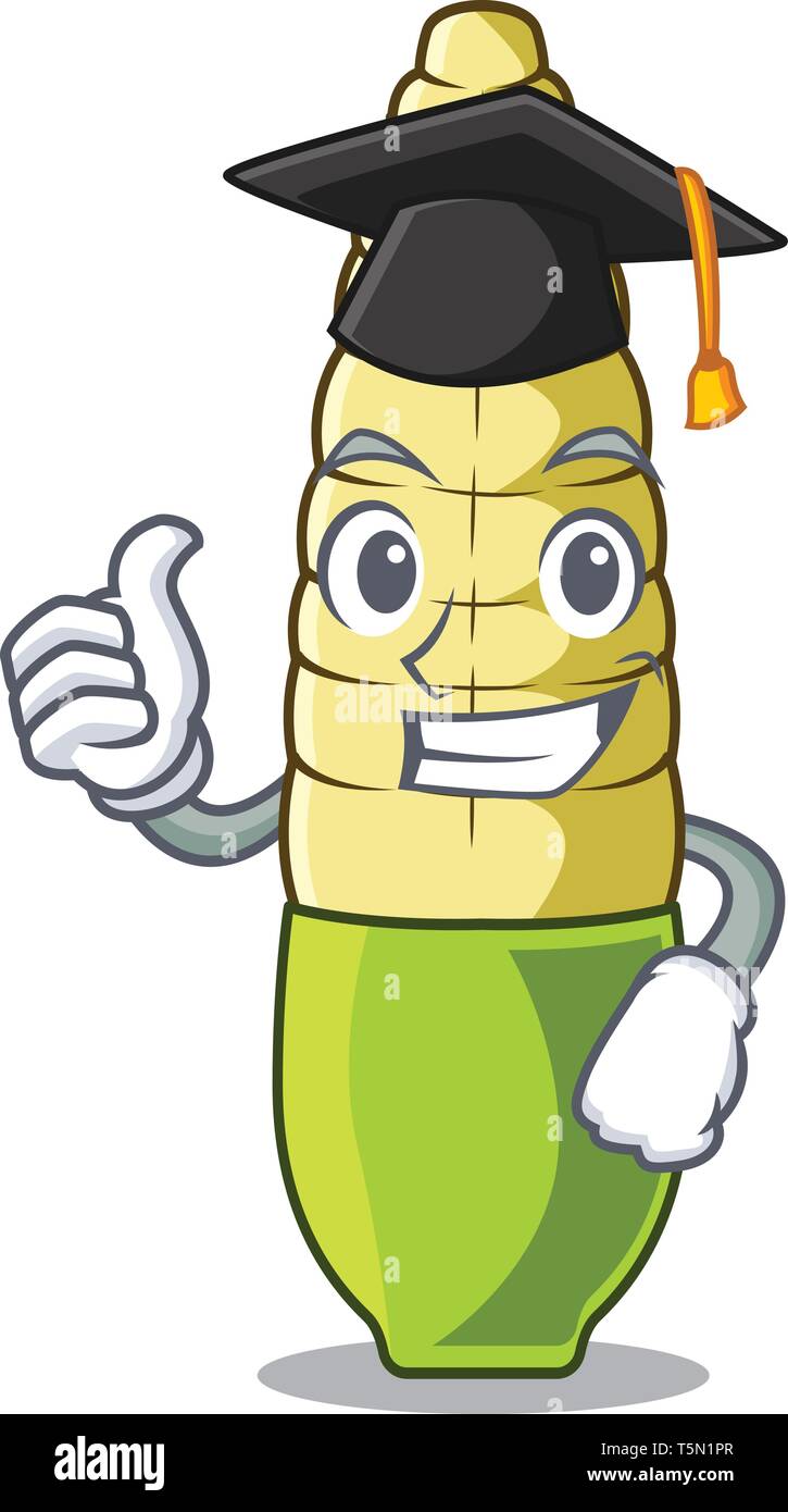 Graduation baby corn isolated with the mascot Stock Vector Image & Art ...