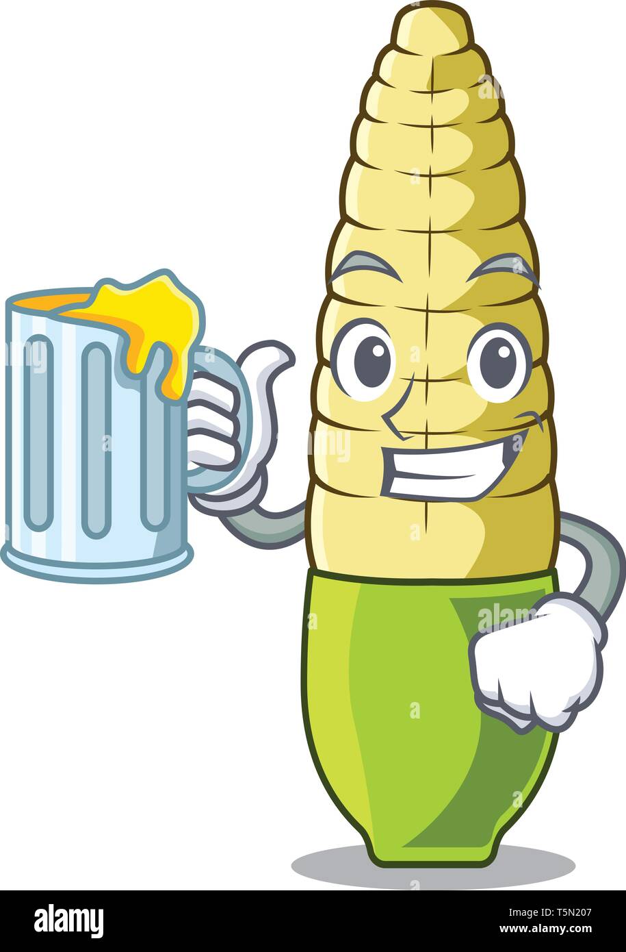With juice baby corn cartoon in the fridge Stock Vector Image & Art - Alamy