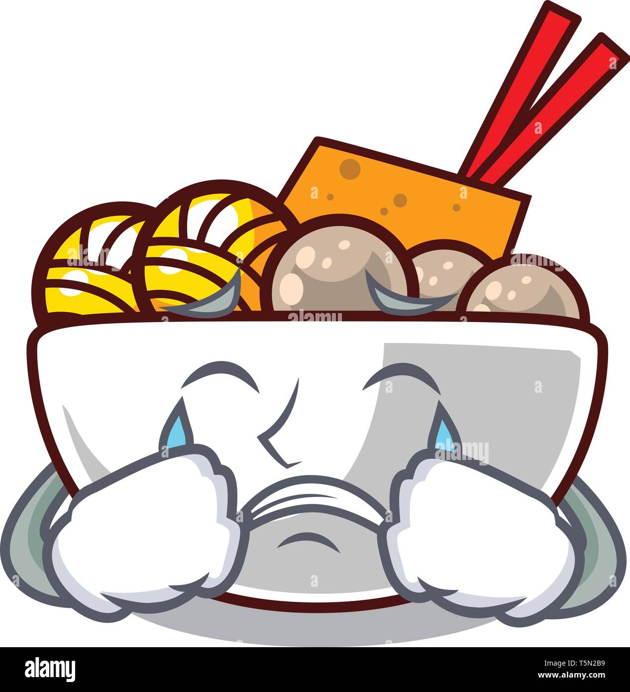 Crying meatball isolated with in the character Stock Vector Image & Art ...
