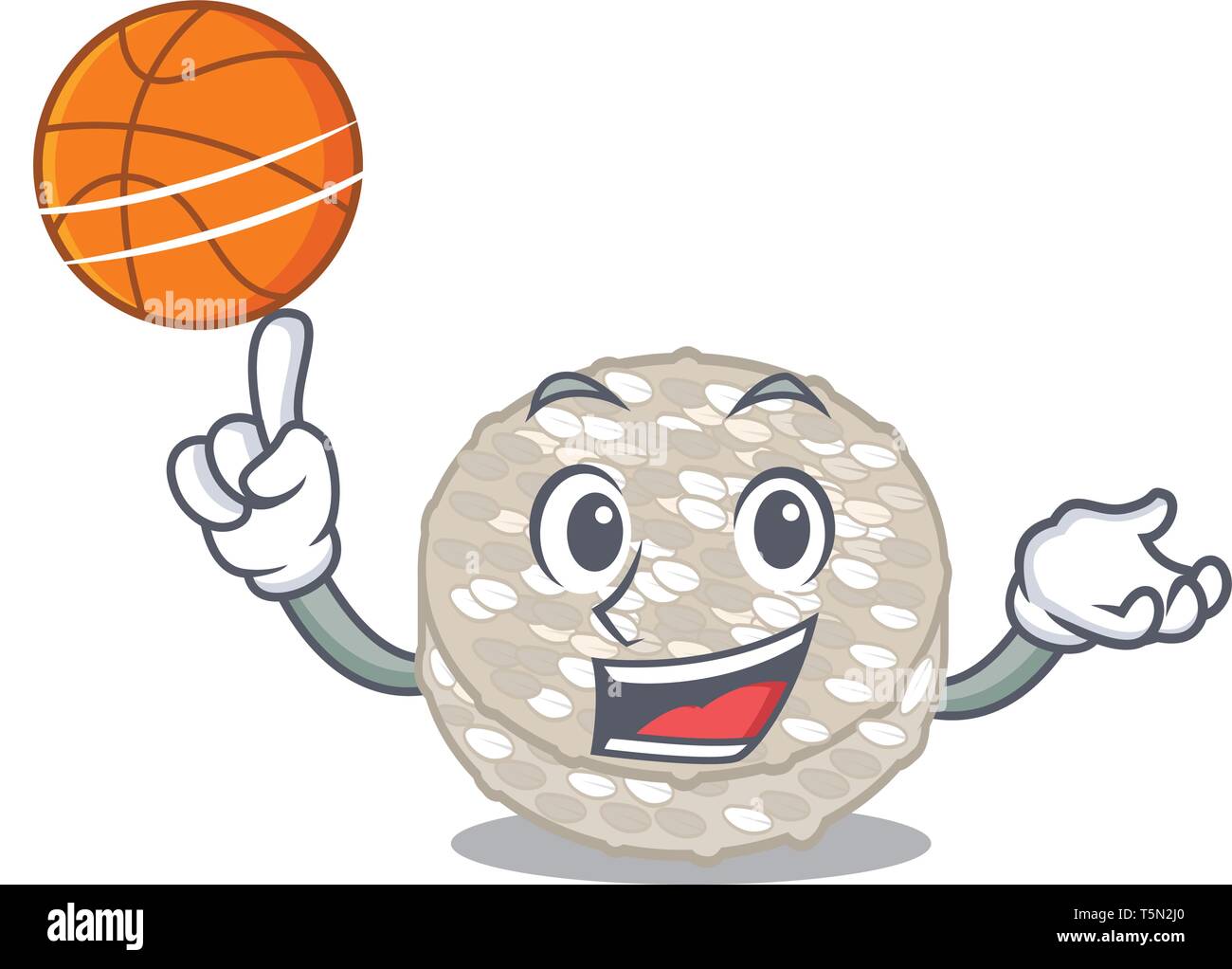 With basketball rice cakes in a jar character Stock Vector Image & Art ...